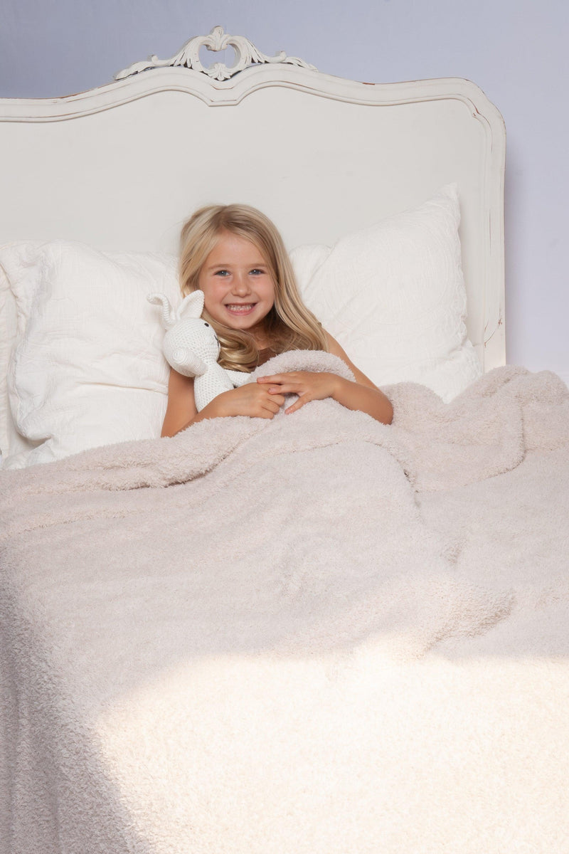 Blushing Beige Solid Double Layered Extended Throw – Sunset Snuggles